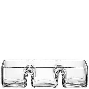 LSA International Serve Trio Dish L11.75in x W4.25in Clear, 11.75 x 4.25