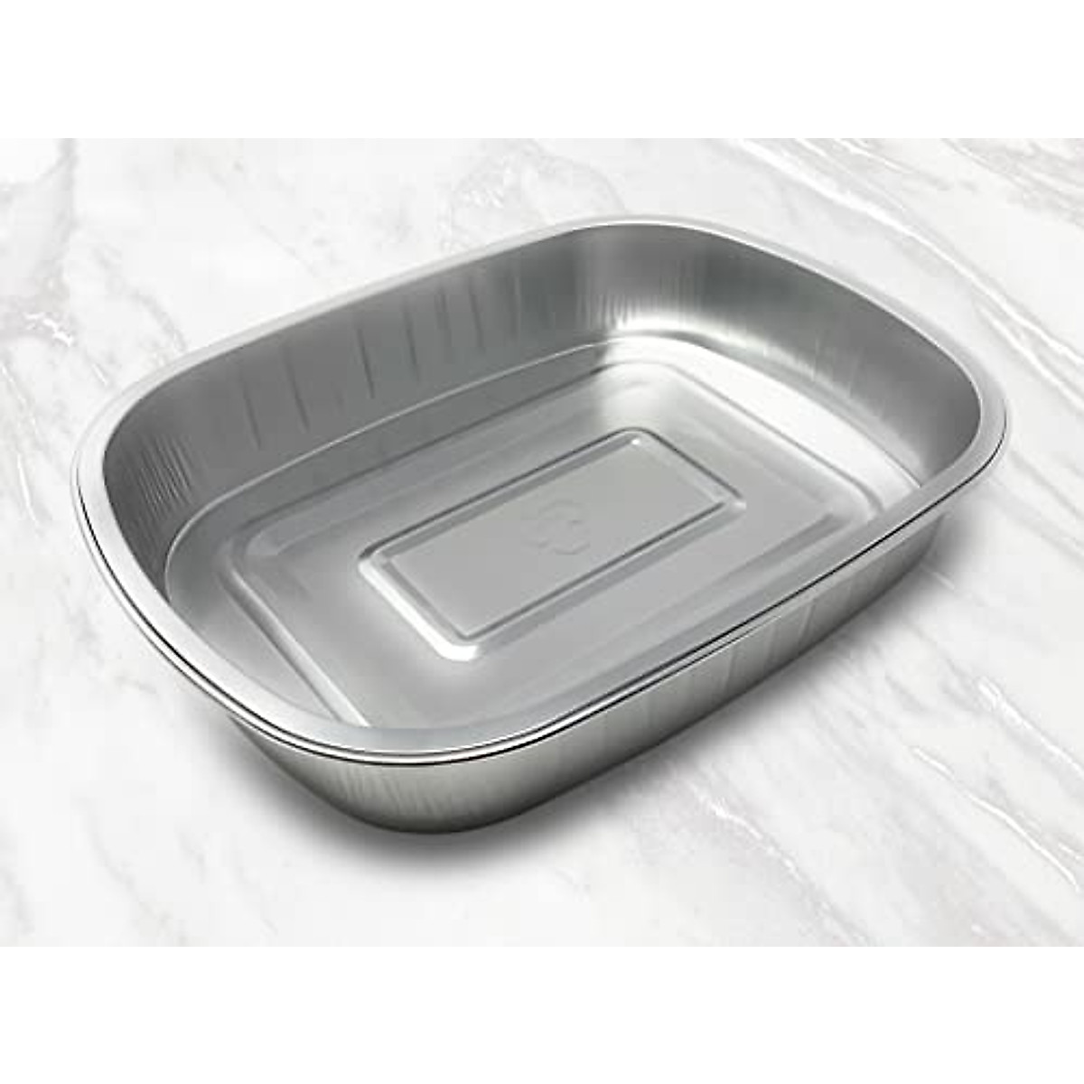 ShopexZone ReHeatables Aluminum Food and Storage Containers Reusable and Disposable Tray with Lids Freezer Oven Safe Meal Prep Baking Roasting Storing Reheating Perfect for Holidays | Large, 2 Pack