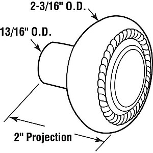 Prime-Line E 2642 Colonial Style Door Knobs, 1/4 in. Square Drive, Wrought Steel Design (Single Pack)