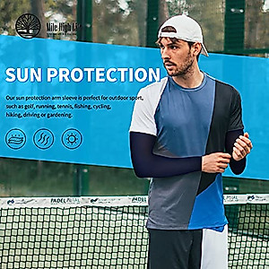 Mile High Life | Arm Sleeves for Men & Women | Tattoo Cover Up | UV Sun Protection |Cooling Sports Sleeve for Golf Running Football