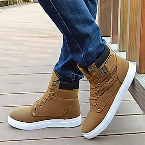 Men's High Top Vintage Sneaker,Mitiy Lace-Up Ankle Boots Shoes Casual High Top Shoes