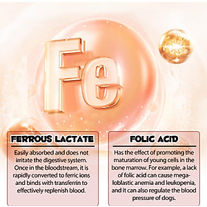 Liquid Iron Supplements for Dogs,LiquiI Iron with Vitamin C and B12,Supports Anemia, Low Enery Levels and Lethargy,Promotes Blood Health, Helps with Formation of Red Blood Cell