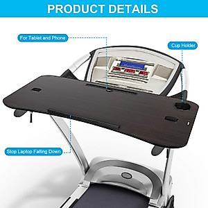 Treadmill Laptop Desk,NEXAN Universal Ergonomic Platform for Notebooks, Tablets, Laptops, Workstation for Treadmill Handlebars up to 35 inches with Cup Tablet Phone Holder…