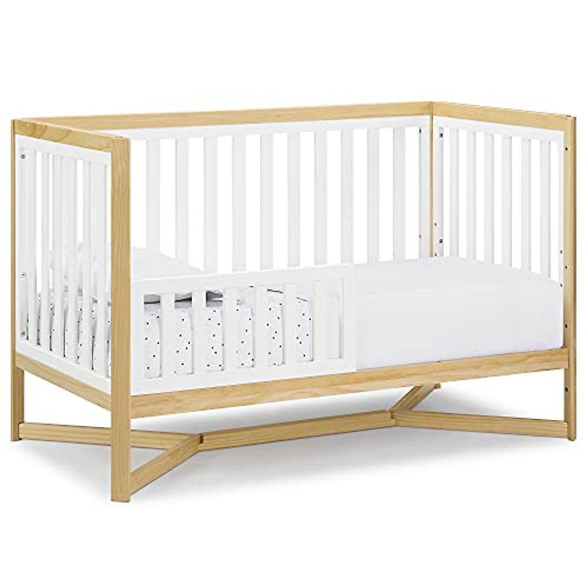 Delta Children Tribeca 4-in-1 Baby Convertible Crib, Bianca White/Natural