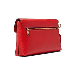 COACH Cross Grain Leather Wyn Wristlet Sport Red One Size