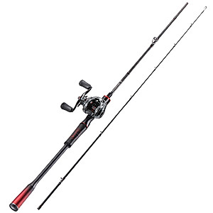 Sougayilang Fishing Rods, Spinning Rods and Casting Fishing Rods, with Full Carbon Fiber Handle, 24T Carbon Fiber 2PCS Fishing Pole for Long Casting Bass, Trout, Panfish（Cast-7'）