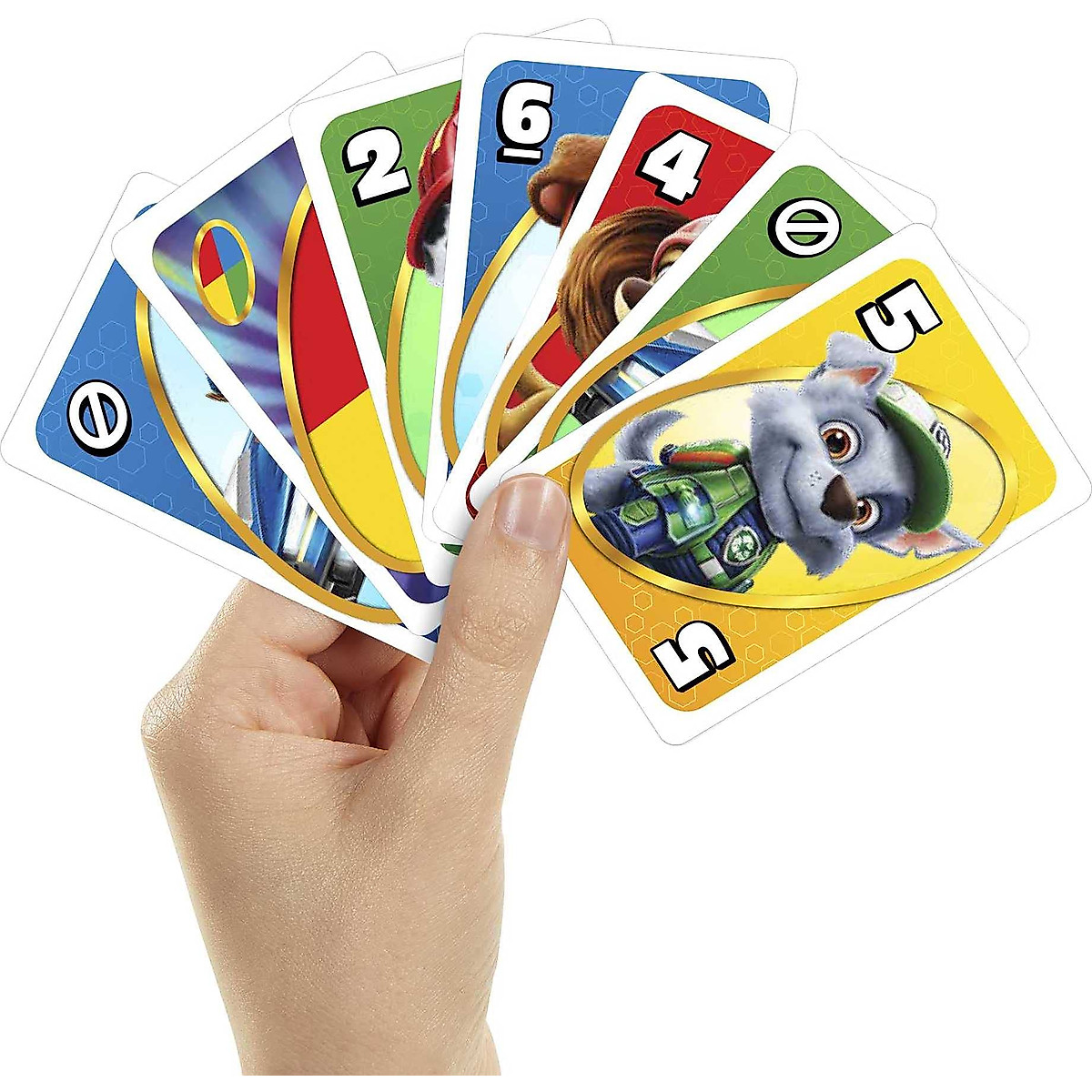 Mattel Games UNO Junior PAW Patrol Card Game with 56 Cards 2-4 Players, Gift for Kids 3 Years Old & Up