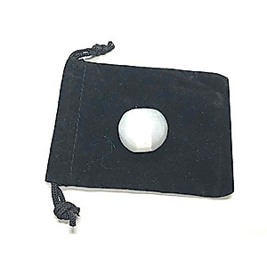 Zentron Crystal Collection Tumbled Selenite Pieces - 1" Stones in Velvet Bag (5)