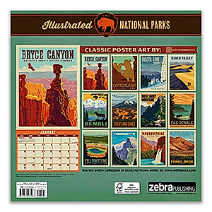National Parks Classic Posters 2021 Wall Calendar