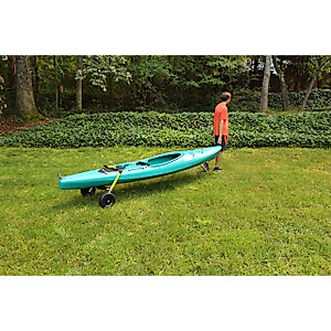 Suspenz Kayak Canoe Transport Cart, XL END Carrier Trolley with Airless Wheels, Yellow (22-0099)