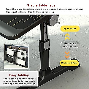 GEIRONV Movable Computer Desk, with Drawers Bookshelf Multifunctional Lifting Table Learning Office Entertainment Adjustable Sofa Table