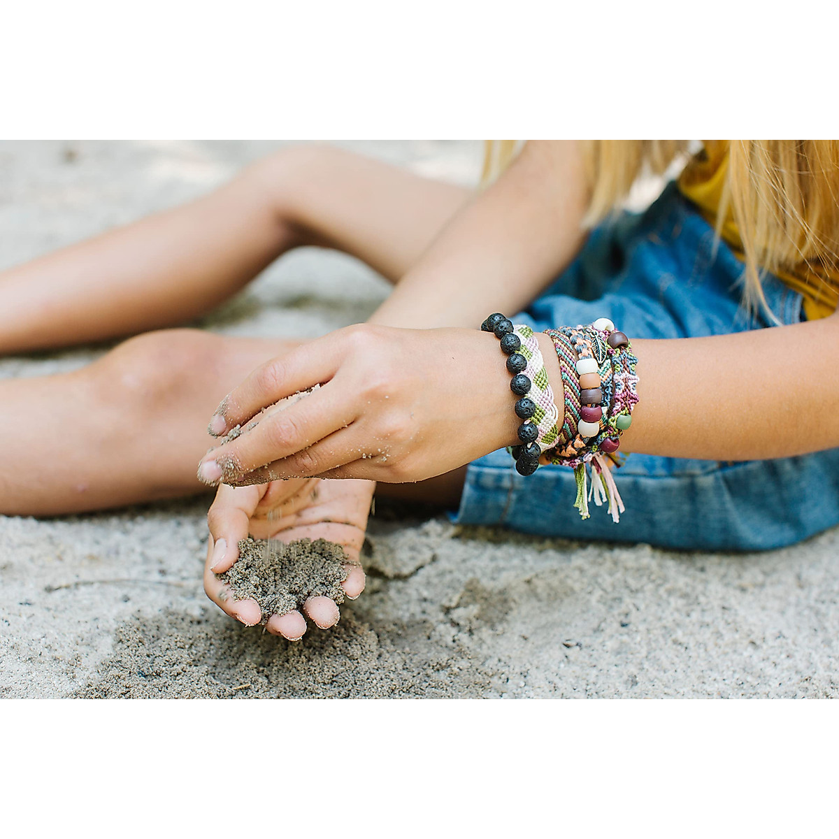 Choose Friendship, My Friendship Bracelet Maker Be Natural Expansion Pack, 80 Pre-Cut Threads and 75 Beads/Charms, Makes 16-32 Bracelets (Embroidery Floss)