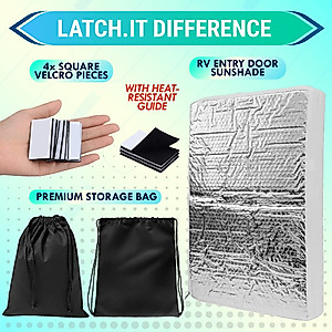 LATCH.IT Shower RV Skylight Insulator | V2.1 | Fits 14x22x2.75” Straight Skylight Inner Dome | RV Sunroof Skylight Cover w/Reflective Surface | Instant Energy Savings w/RV Vent Insulator!