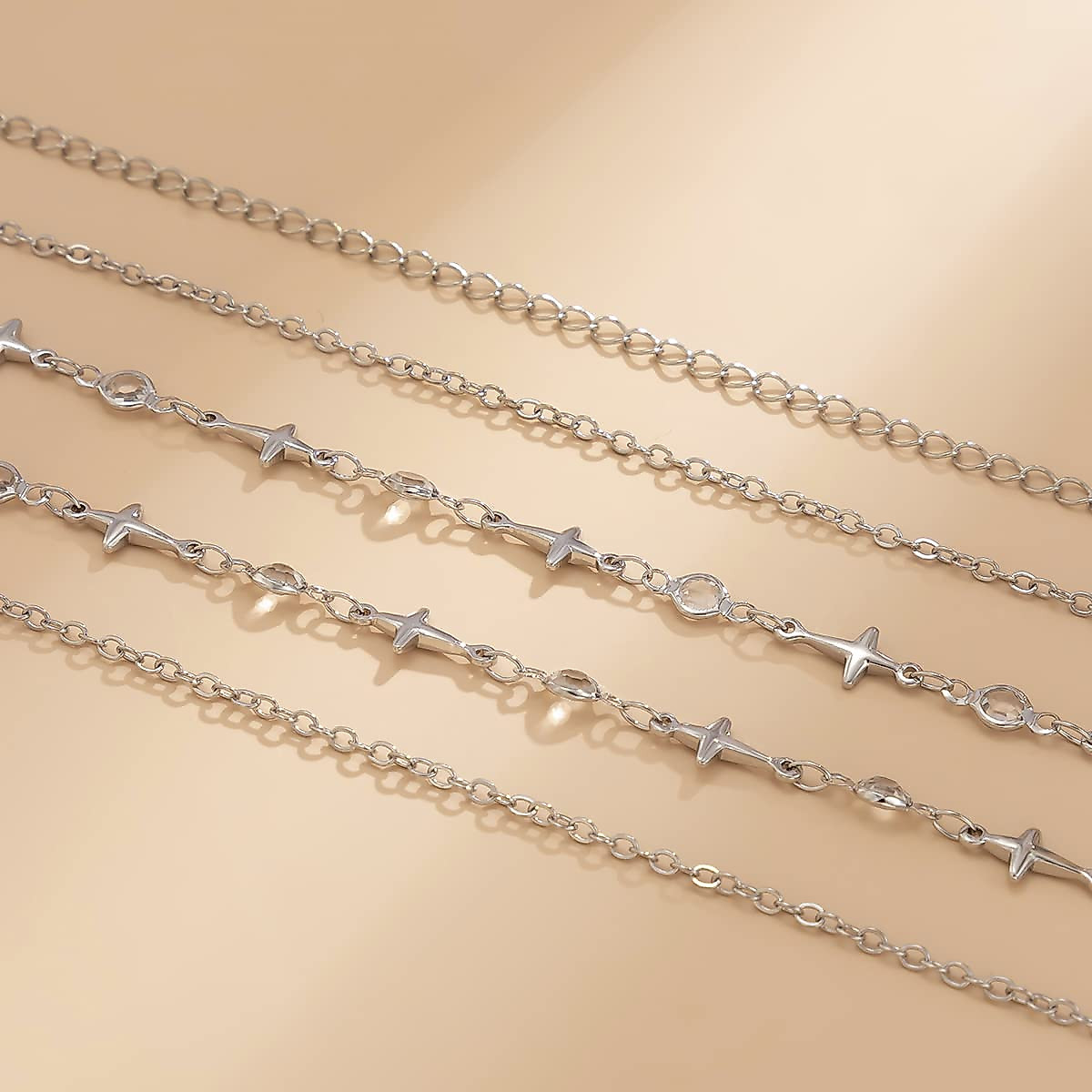 AoedeJ Silver Waist Chain Crystal Belly Chains Summer Beach Waist Jewelry Body Chains For Women (Crystal Silver)