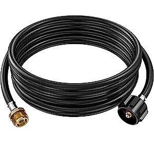Ancable 12-Feet Propane Tank Adapter Hose for Coleman Camp Stove, Weber Q Gas Grill, MR, Buddy heaters, Propane Converter Hose for QCC1 / Type1 Tank Connects 1 lb Portable Device to 20 lb Propane Tank