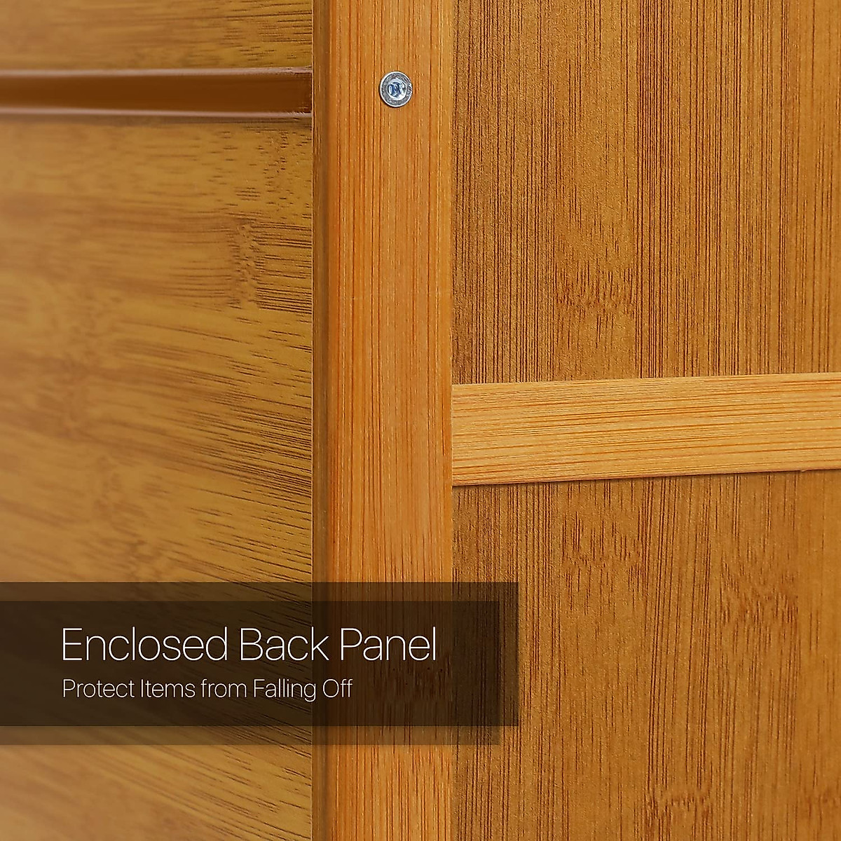 MoNiBloom 5 Tier Open Shelf, Bamboo Multifunctional Bookcase Storage Cabinet Display Shelves Organizer for Living Room Bedroom Study Room, Brown