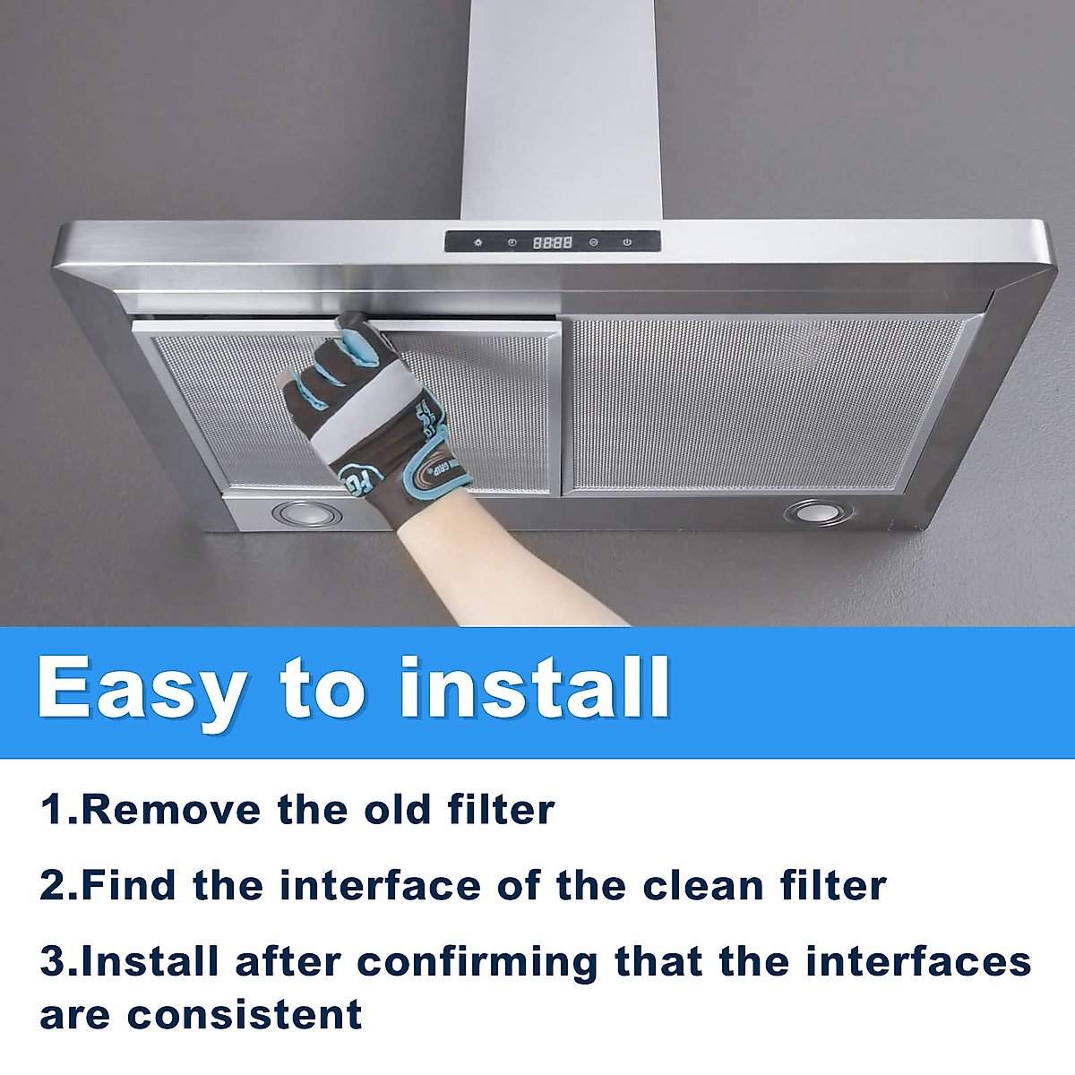 Range Hood Filter Replacement for Broan Model BPS1FA30, 99010299-11-3/4" X 14-1/4" X 3/8" for NuTone Allure WS1 QS2 and Broan QS1 30" Range Hoods (2-Pack)
