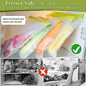 4 Pack Reusable Gallon Freezer bags,Silicone Ziplock Bags Reusable Storage Baggies,Reusable Food Storage Bags, Leakproof Food Storage Containers for Sandwich Snack Travel Picnic, Work, Home Use