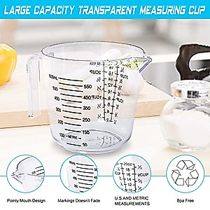 12 PCS Measuring Cups and Spoons Set Stackable Metal Measuring Spoons and Cups in 18/8 Stainless Steel Transparent Measuring Cup and Funnel Used for Dry and Liquid Kitchen Parent-Child Baking Cooking