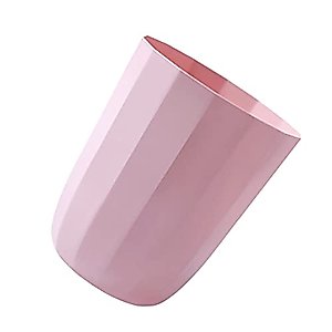 Cabilock Plastic Small Trash Can Wastebasket Garbage Container Bin Open Style for Bathroom Kitchen Home Office Laundry Room Hotel Pink