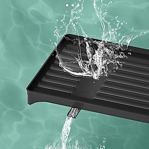 IBNA Dishes Storage Plate Rack, Carbon Steel Dish Drying Rack, Durable Cabinet Dish Drying Rack, Drainer Dishes Plates with Large Capacity, Plate Rack Drainer for Plates Cutting Boards Spoons Forks