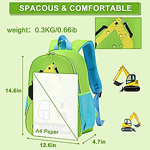 LOIDOU Toddler Backpack Boys 15 Inch Kids Preschool Kindergarten School Backpack with Lunch bag Book Bag for Daycare Nursery Travel，Fits 3 to 8 years old