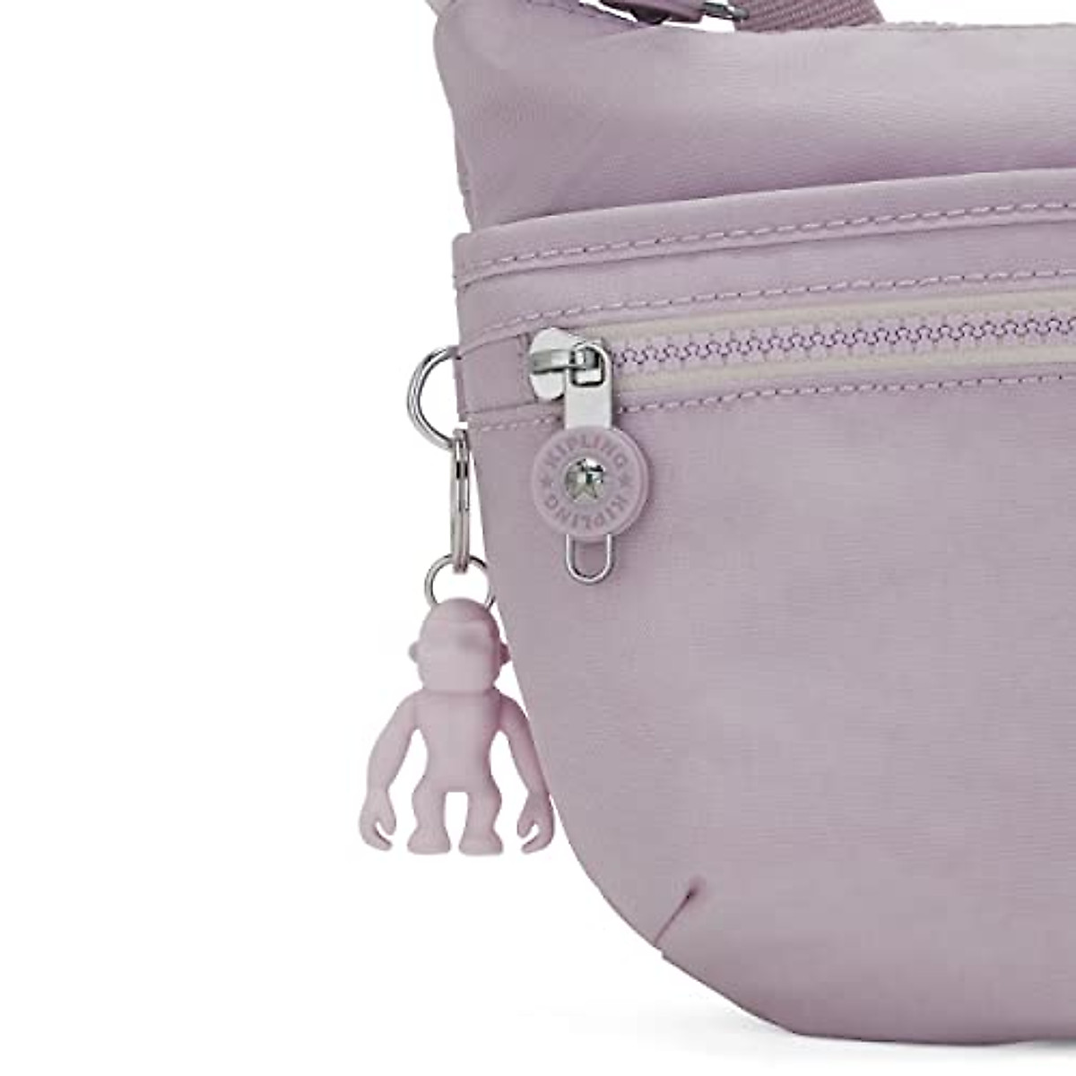 Kipling Women’s Arto Small Crossbody, Lightweight Everyday Purse, Casual Nylon Shoulder Bag, Gentle Lilac