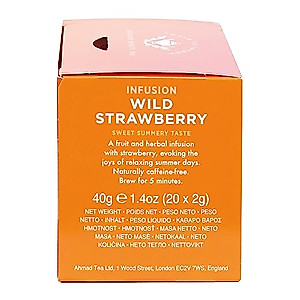 Ahmad Tea English Fruit & Herbal Infusions, Wild Strawberry Refresh Fruit & Herbal Tea
