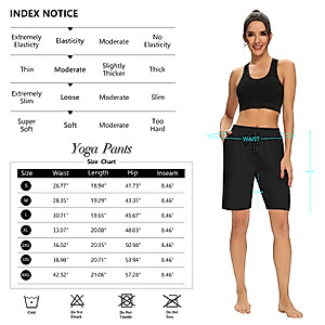 DIBAOLONG Womens Yoga Shorts Loose Comfy Drawstring Lounge Bermuda Shorts with 3 Pockets Black 2XL