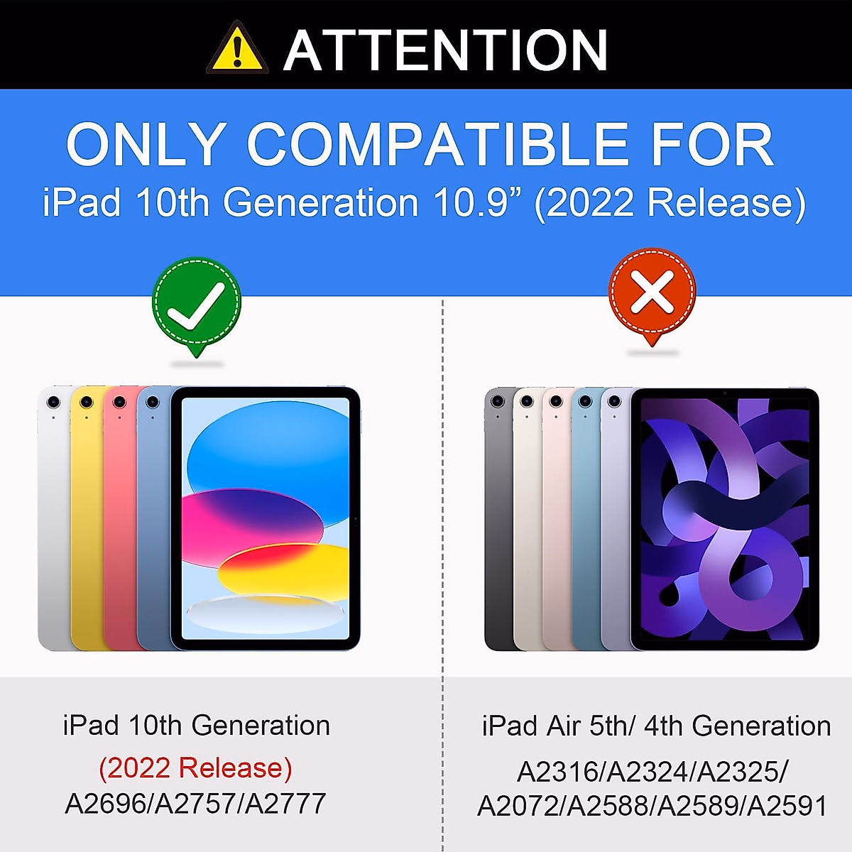 ZXHSBROK for iPad 10th Generation Case 2022 10.9 Inch - Slim PU Leather Folding Stand Folio Cover with Auto Sleep/Wake for iPad 10th Generation 10.9" 2022, American Flag & Bullets