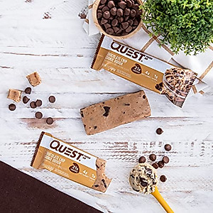 Quest Nutrition Chocolate Chip Cookie Dough - High Protein, Low Carb, Gluten Free, Keto Friendly, 2.12 Oz , 4 Count (Pack of 5)