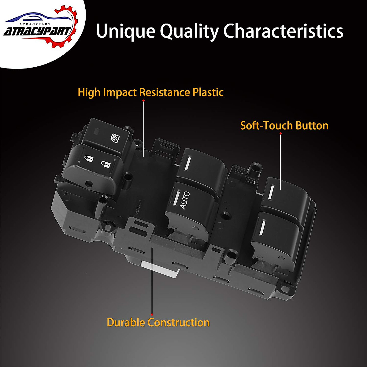 Master Power Window Switch Front Left Driver Side | for 2008-2012 Honda Accord | Replaces# 35750-TB0-H01, 35750-TBD-H13, 35750-TA0-A02