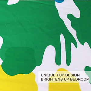 BlessLiving Rainbow Tie Dye Bedding Colorful Tye Dye Duvet Cover Psychedelic Watercolor Artsy Bedding 3 Piece Art Bedspread (Queen)