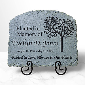 Let's Make Memories Personalized Rooted in Love Memorial Garden Marker - Sympathy - Condolences