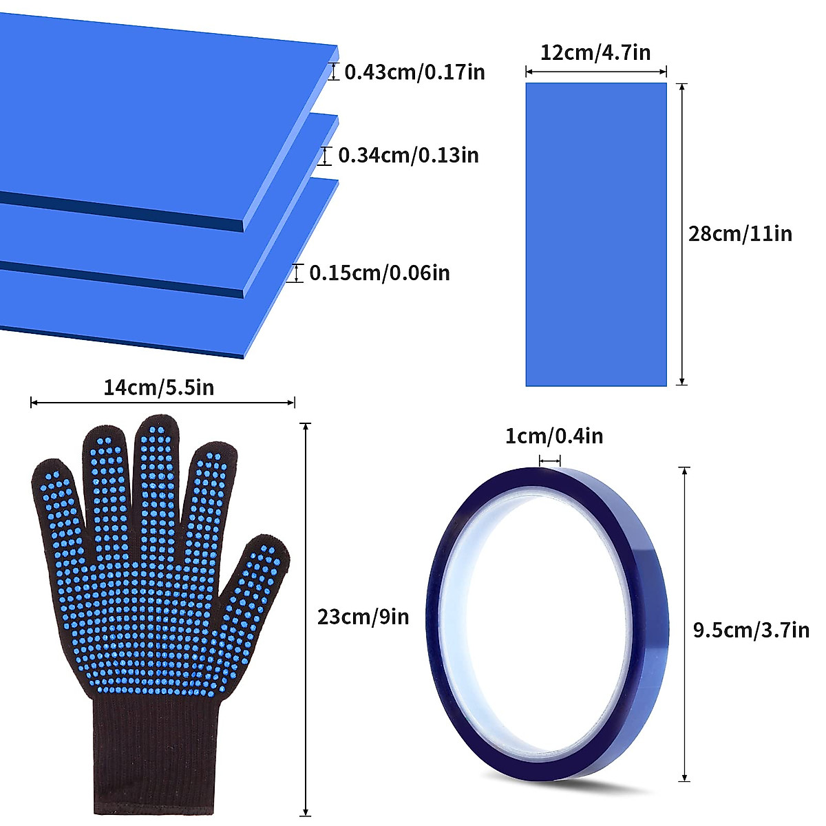 UCEC Sublimation Tumbler Wrap, Compatible with Cricut Mug Press, 10.9x4.7 Inch Silicone Sublimation Mug Tumbler Wrap for Cricut Mug Press Accessories, Suitable for Tumbler Heat Press Machine（3PCS