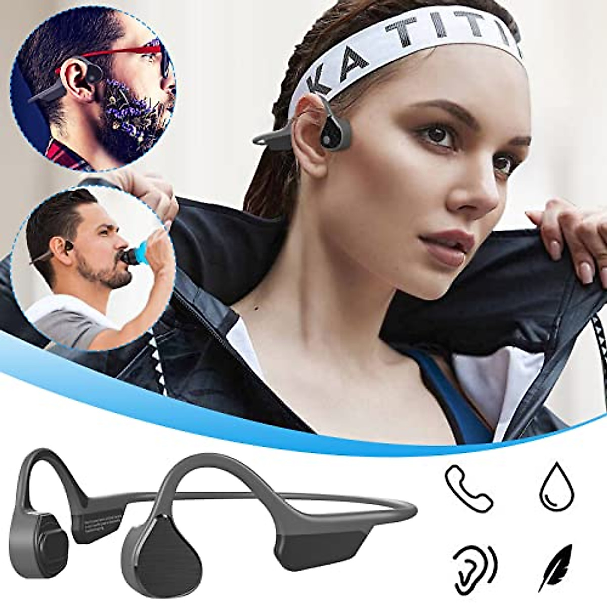 #p95355 Wireless Bluetooth Headset Osteoconductive Headset Ear Hook Sports Headset Business Headset
