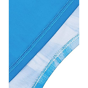 Bulotus Tunic Tops to Wear with Leggings, Fall Blouses for Women V Neck Mesh Chiffon Shirts Long Sleeve Tunic Shirts for Women Loose Fit Asymmetrical hem Polyester Blouses for Women Work, Blue, Medium