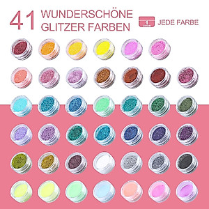 492 Temporary Glitter Tattoo Kit for Kids, 41 colors glitter powder 215 rhinestones 204 stencils 24 glitter powder 3 glue 5 brushes Waterproof tattoos for parties, Adults & Kids Glitter Make Up Kit