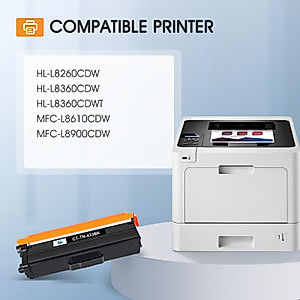 Cool Toner Compatible Toner Cartridge Replacement for Brother TN433BK TN433 TN431BK TN-433 Brother MFC-L8900Cdw HL-L8360Cdw HL-L8260Cdw HL-L8360Cdwt 8900Cdw 8360Cdw Printer (Black, 2-Pack)