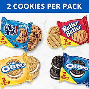OREO, CHIPS AHOY!, Nutter Butter, SOUR PATCH KIDS & SWEDISH FISH Cookies & Candy Variety Pack, 40 Snack Packs