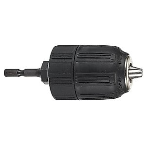 KuangBBBTools Keyless 1/2" Drill Chuck Chuck Coversion with 1/2-20 UNF Mount 1/4" Hex Shank Lock Key for impact Driver or Power Drill