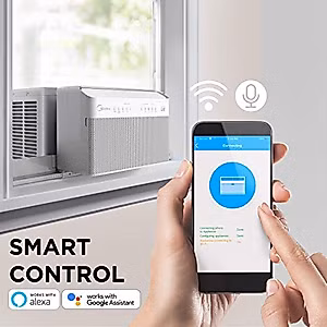 Midea U Inverter Window Air Conditioner 8,000BTU, The First U-Shaped AC with Open Window Flexibility, Robust Installation,Extreme Quiet, 35% Energy Saving, WiFi,Alexa,Remote, Bracket Included (Renewed)