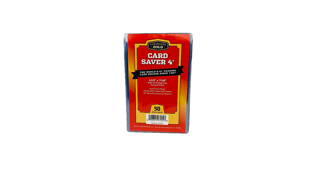 Card Saver 50 Cardboard Gold 4 Semi-Rigid Card Holders
