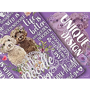 Huglanket Goldendoodle Gifts, Goldendoodle Blanket for Goldendoodle Mom, Cute & Unique Goldendoodle Design, Throw Blanket Gifts for Dog Lovers, Family, Friends, Flannel Plush Blankets - 50"x 65"
