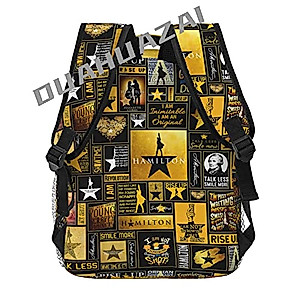 DUAHUAZAI Kid'S Backpack Hamilton-Drama School Bag For Teens Boys Women Laptop Daypack Traveling Lightweight Book Bags