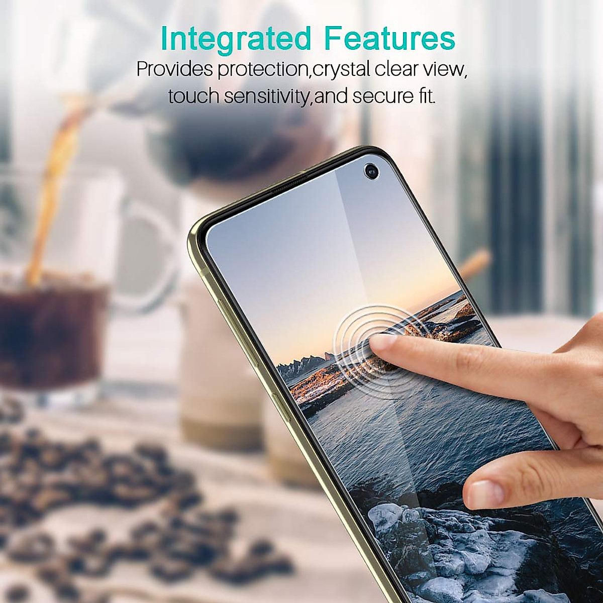 LK 3 Pack Screen Protector designed for Samsung Galaxy S10e Tempered Glass New Verison - Camera Hole Opened Frame Installation HD Clear, 9H Hardness, Case Friendly