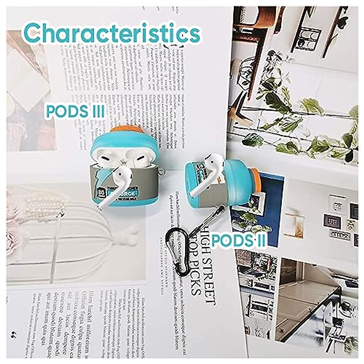 Compatible with Airpods Pro Case, 3D Cartoon Silicone Drinking Funny Cute Cool Shockproof Protective Pods Pro Cases Cover Skin Shell for Girls Boys Kids Teens Women