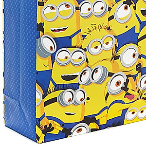 Hallmark 15" Extra Large Gift Bag with Tissue Paper (Minions) for Kids, Birthdays, Christmas