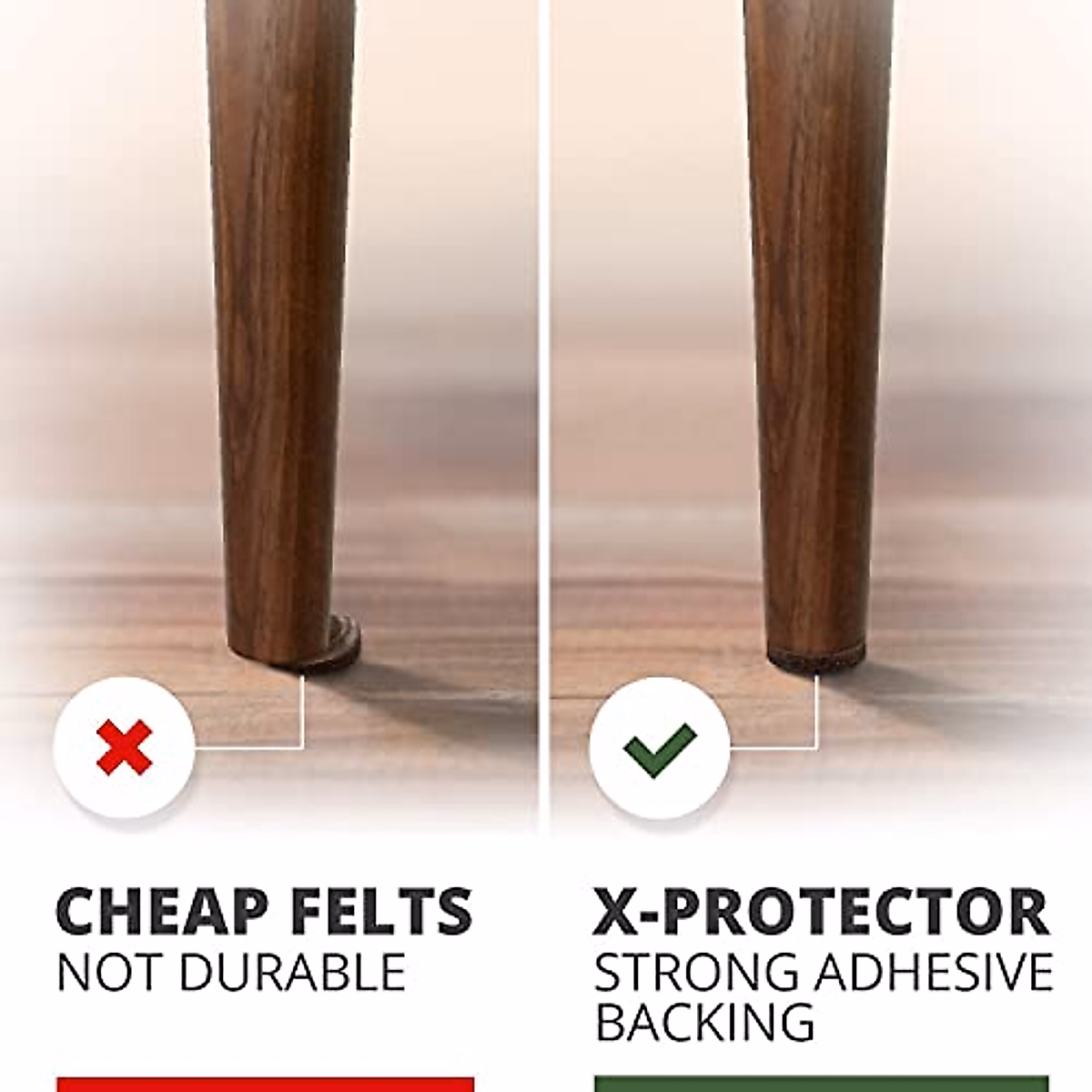 X-PROTECTOR 357 pcs Premium Huge Pack Felt Furniture Pads! Quantity of Furniture Sliders with Many Big Sizes – Your Ideal Floor Protectors. Protect Your Hardwood & Laminate Floor!