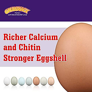 Zower 10 lbs Natural Meally Worms-Dried Black Soldier Fly Larvae,Rich-Protein Scratch Treats with Over 85X More Calcium Than Dried Mealworms for Chicken,Egg Laying hens,Birds,Amphibians and Reptiles